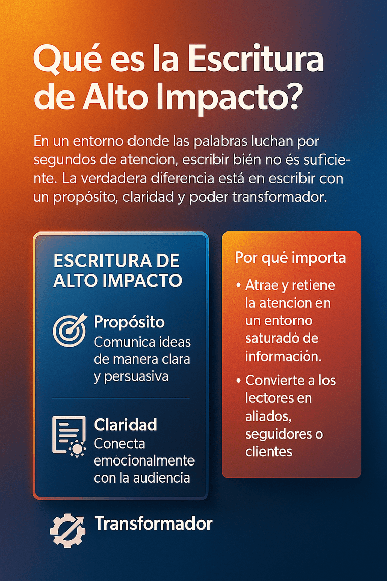 ¿Qué es la Escritura de Alto Impacto y cómo puede transformar tu ...